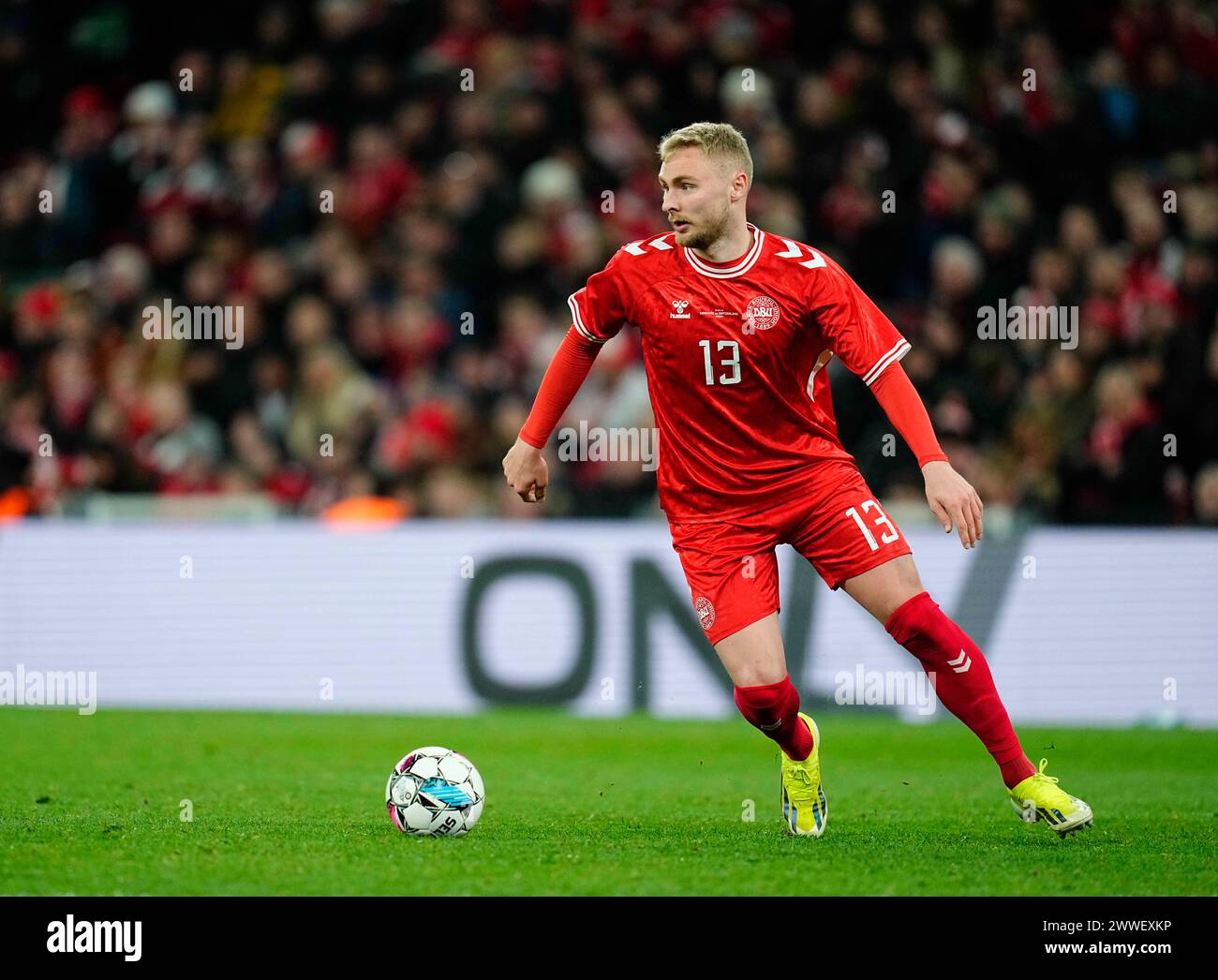 Parken, Copenhagen, Denmark. 23rd Mar, 2024. Victor Nelsson (Denmark ...