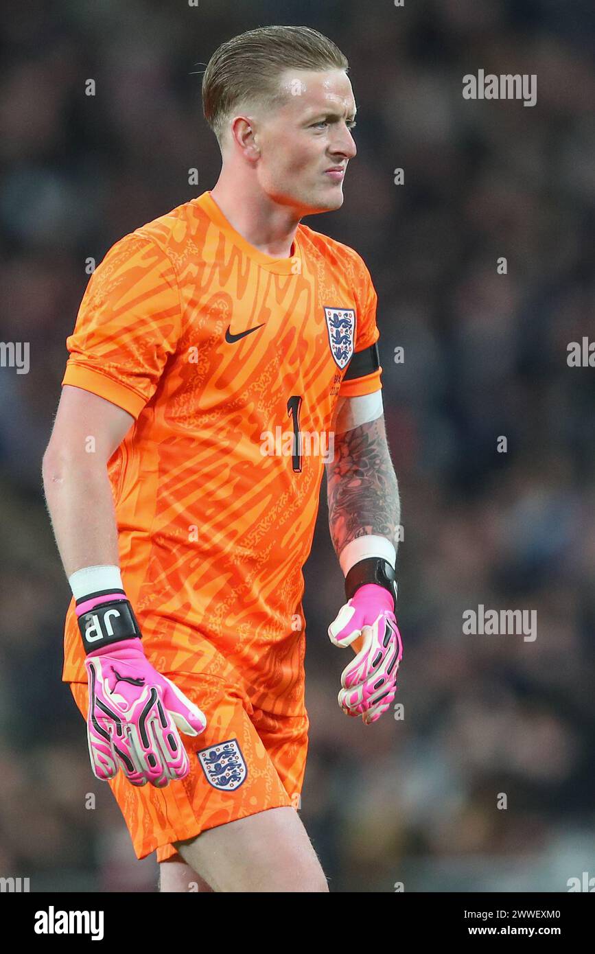 Jordan Pickford of England during the International Friendly match ...