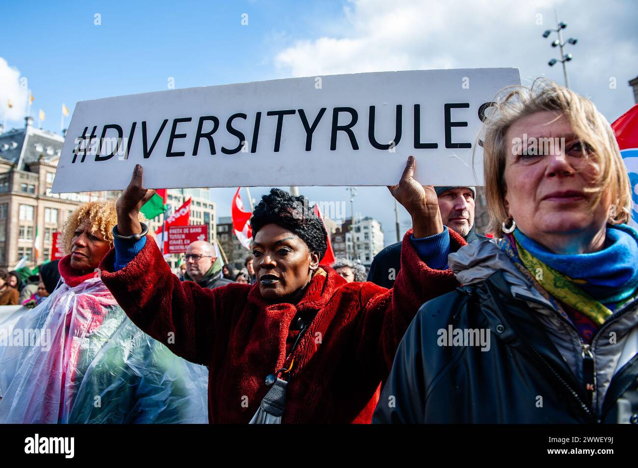 Amsterdam, Netherlands. 23rd Mar, 2024. A woman is seen holding a ...
