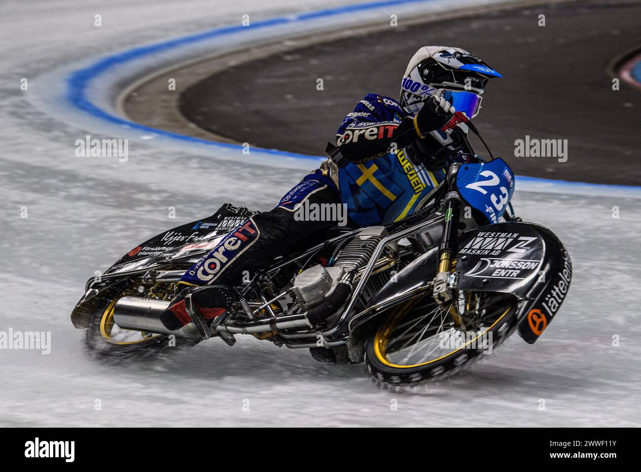Sweden's Jimmy Hörnell Lidfalk (237) in action during the FIM Ice ...