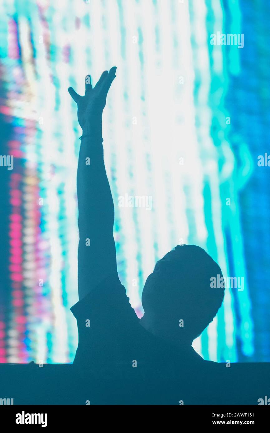 Ed Simons of the Chemical Brothers on stage during the Teenage Cancer ...