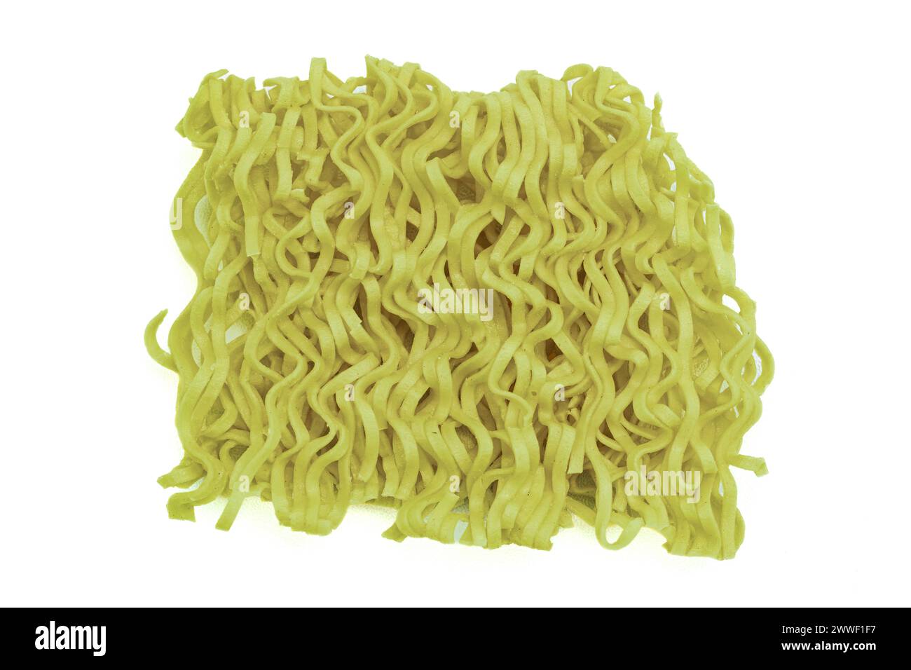 Dry instant noodles isolated on a white background. Ramen noodles top ...