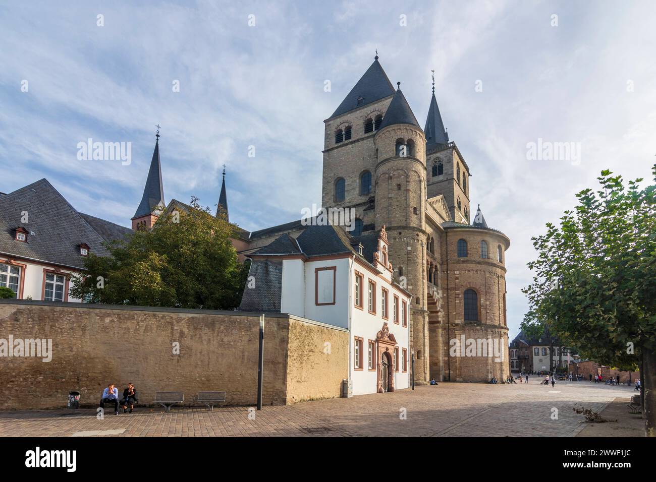 Trier Cathedral left, church Liebfrauenkirche right Trier Mosel ...