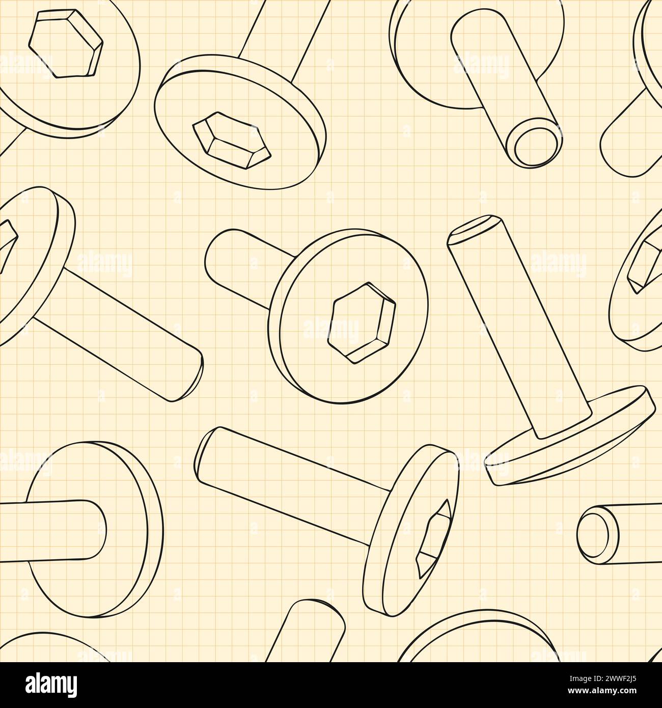 Mechanical engineering drawings on blue background. Cutter, assembly ...
