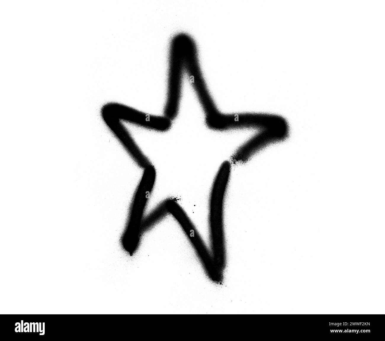 Spray painted star. Abstract graffiti shape.Grunge style shape ...