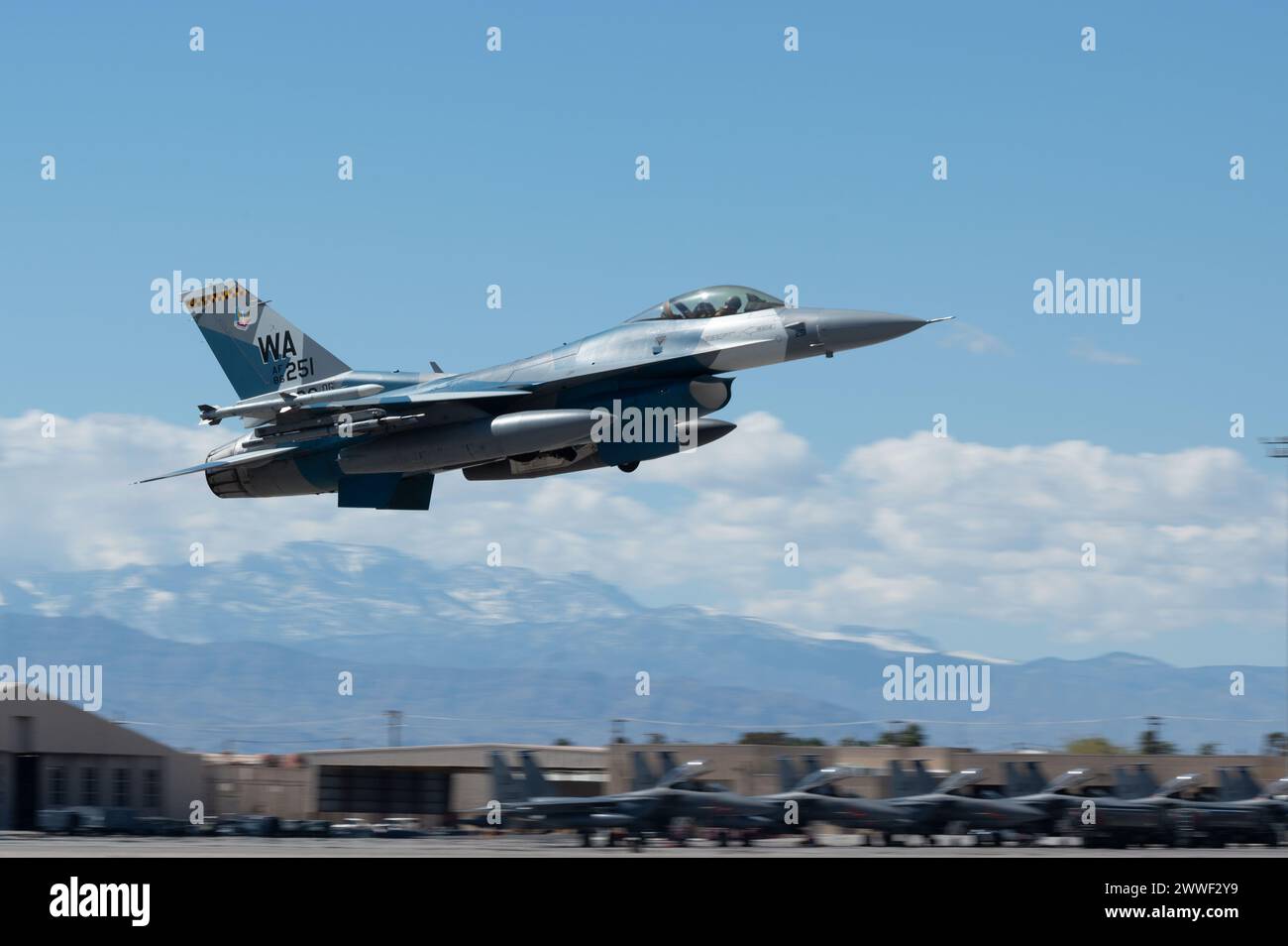 A U.S. Air Force F-16C Fighting Falcon assigned to the 64th Aggressors ...