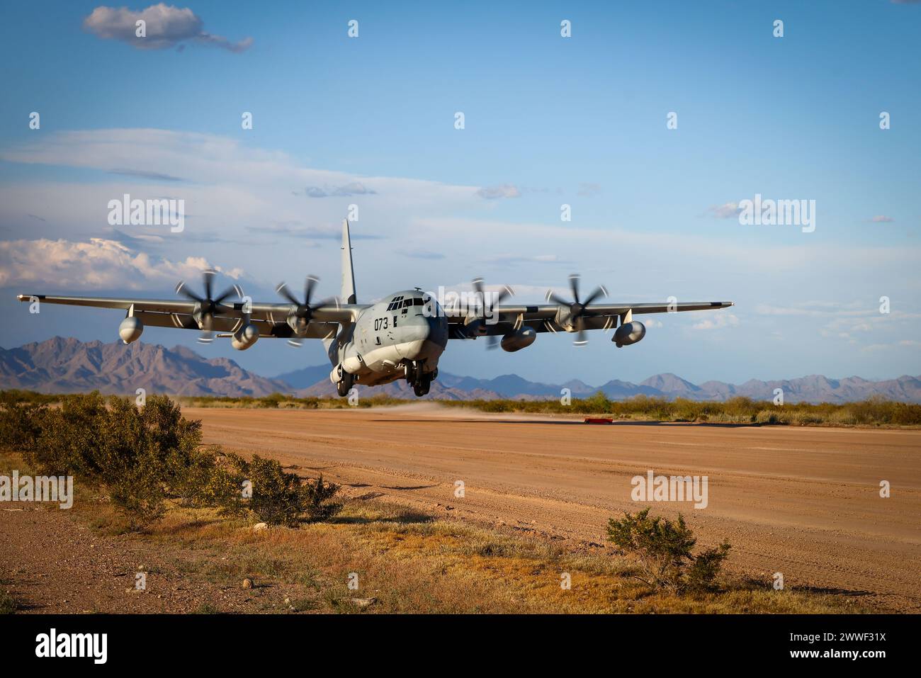 A U.S. Marines Corps KC-130J Hercules assigned to Marine Aviation ...