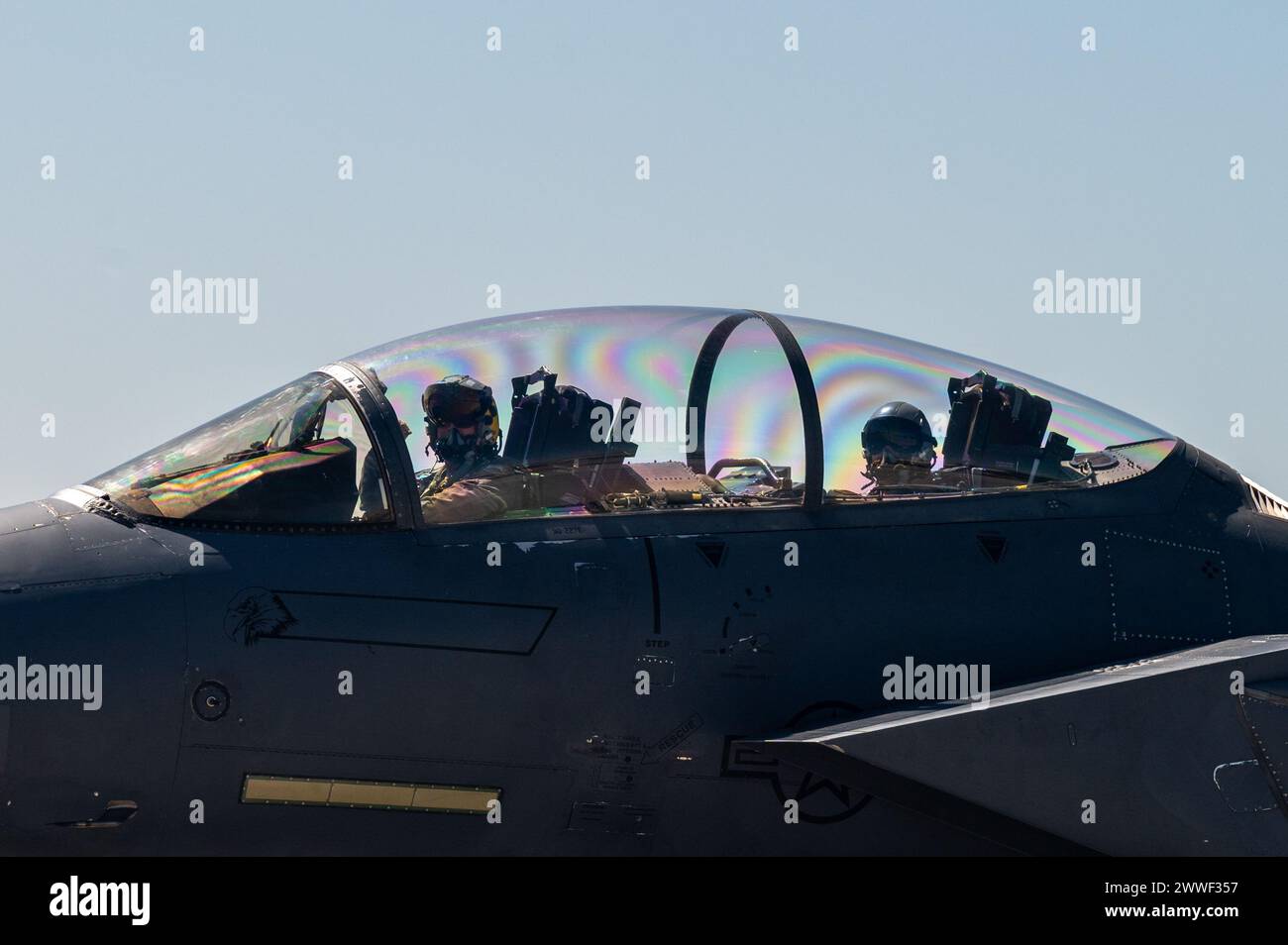 U.S. Air Force Maj. Jeremy Lutes, left, a 389th Fighter Squadron (FS ...