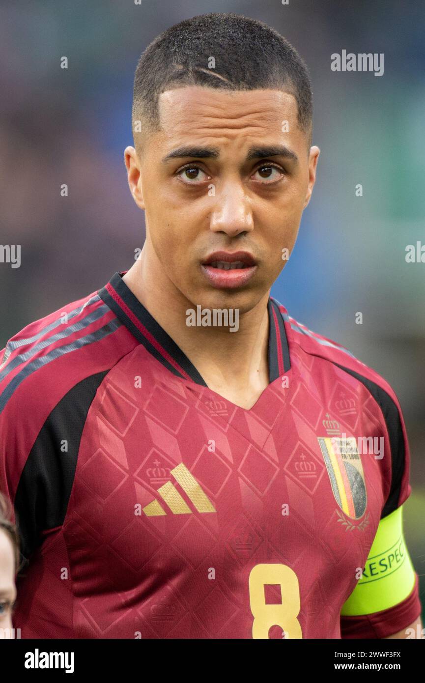 Dublin, Ireland. 23rd Mar, 2024. Youri Tielemans of Belgium during the ...