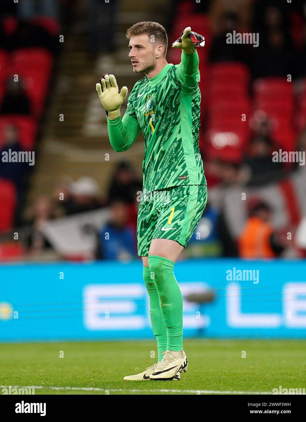 Brazil goalkeeper Bento during the international friendly match at ...
