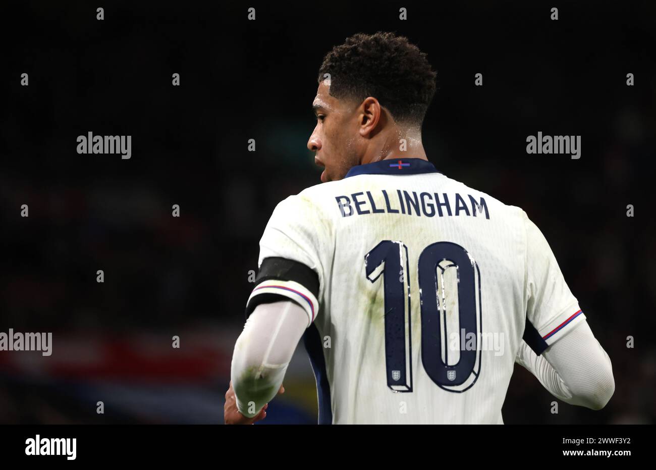 London, UK. 23rd Mar, 2024. Jude Bellingham (E) with the St. George ...