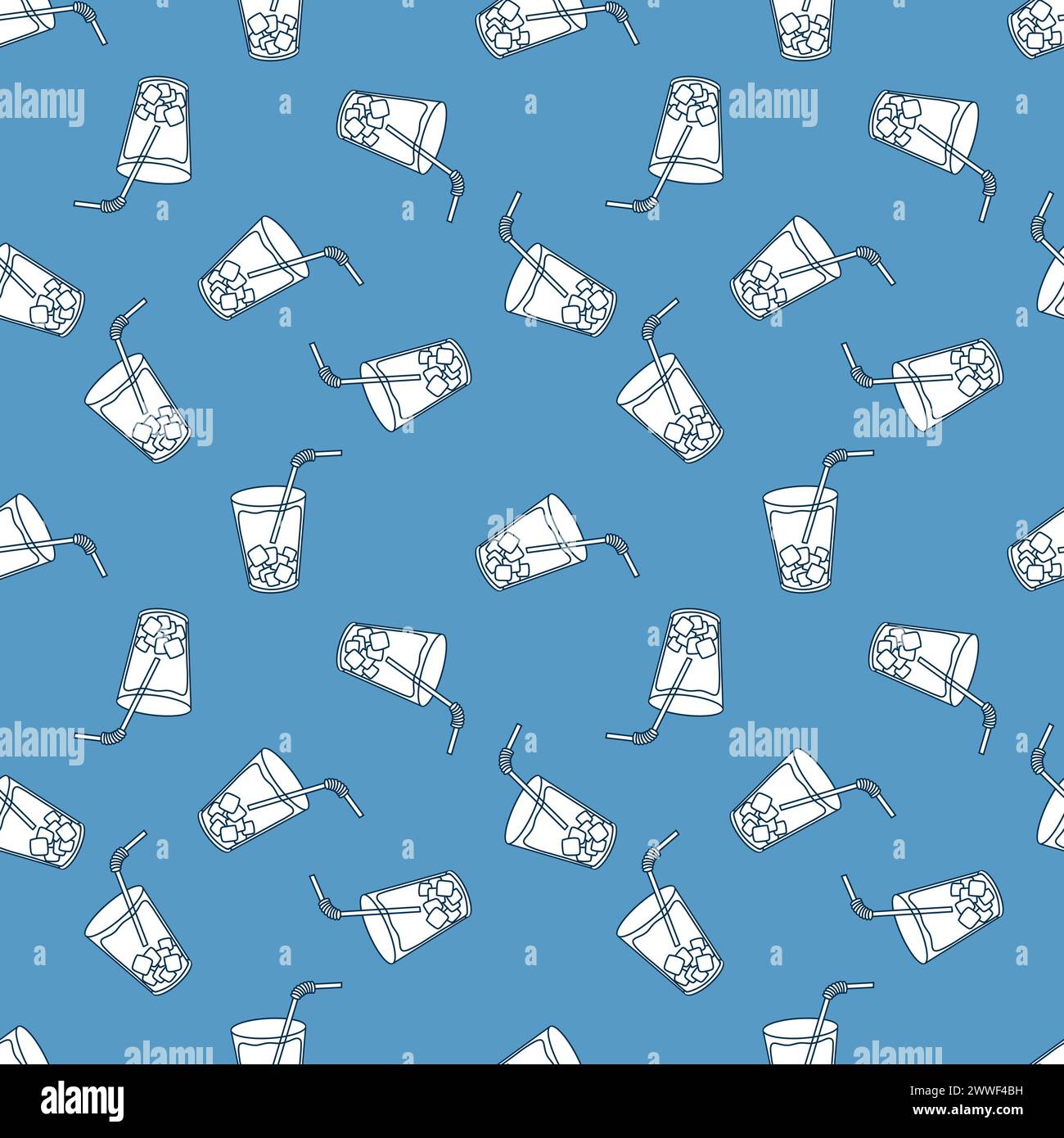 Summer print cocktails seamless ice pattern for wrapping paper and ...