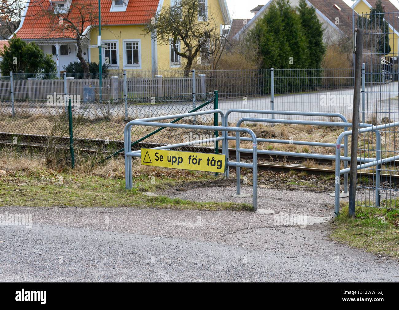 Watch out for trains hi-res stock photography and images - Alamy