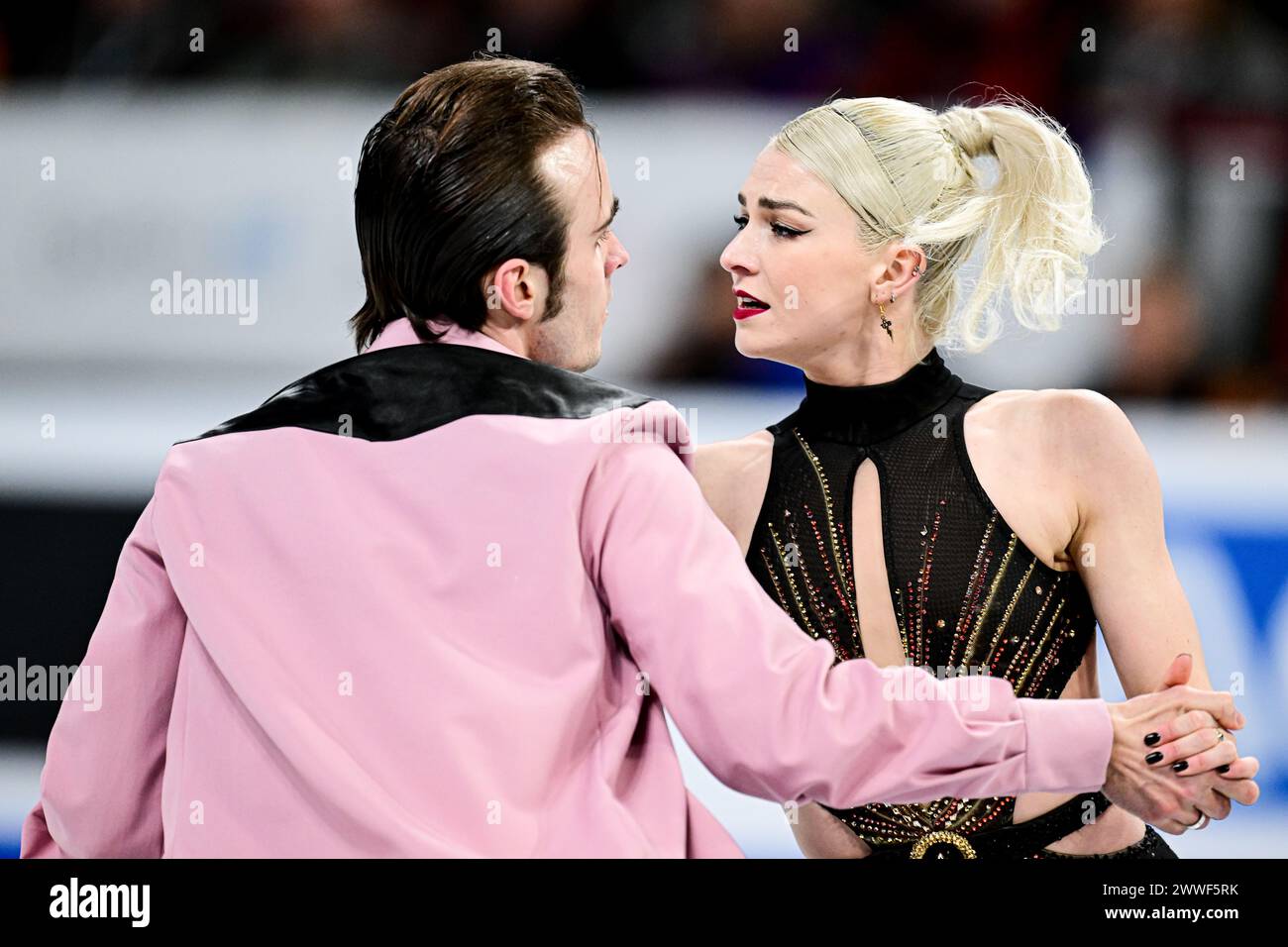 Olivia SMART & Tim DIECK (ESP), during Ice Dance Free Dance, at the ISU ...