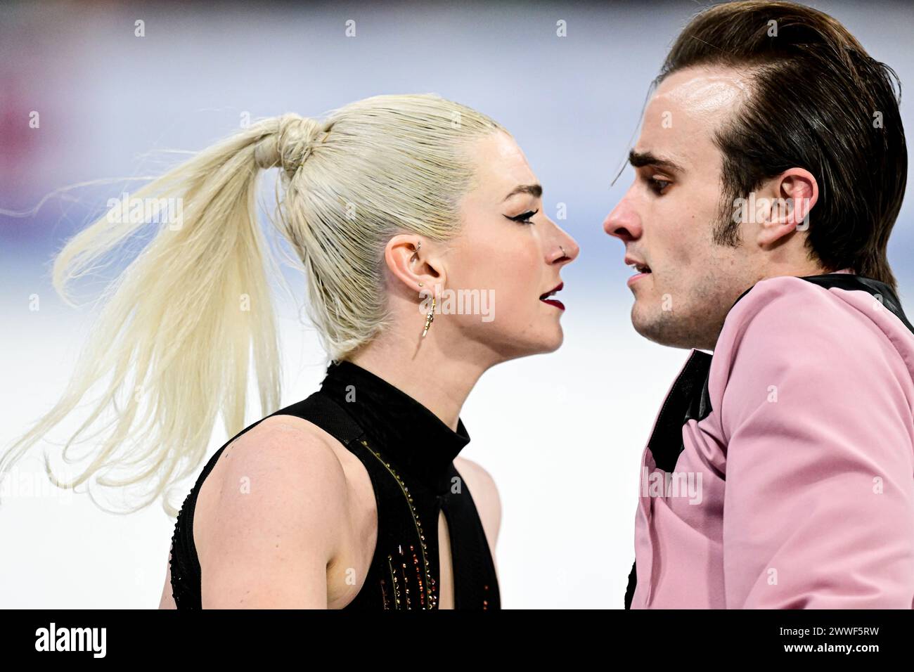 Olivia SMART & Tim DIECK (ESP), during Ice Dance Free Dance, at the ISU ...