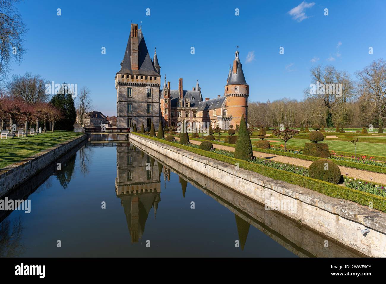 Castle of Maintenon in the Eure-et-Loir department - France Stock Photo ...