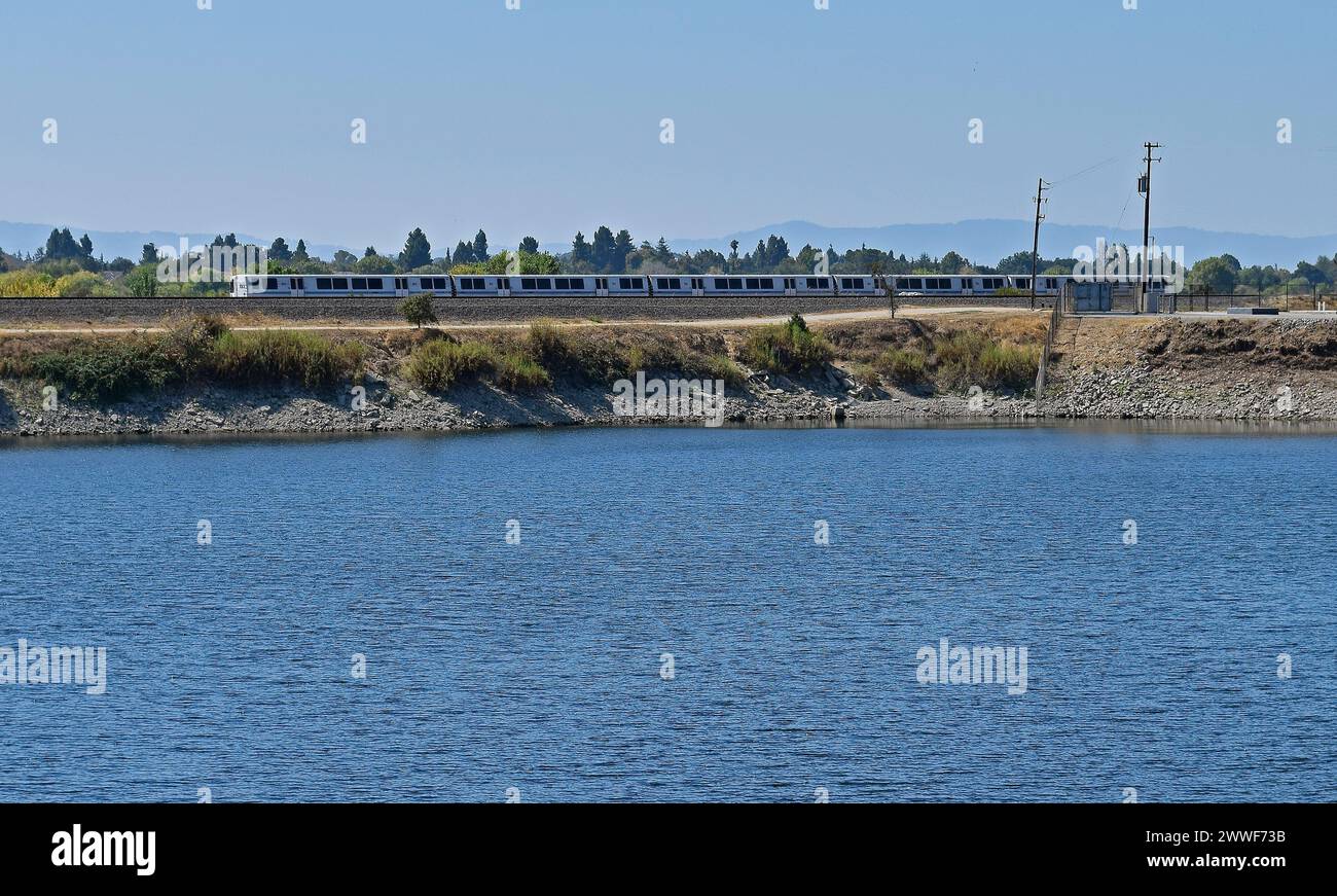 Bay Area Rapid Transit, BART, train in Alameda County, California Stock ...