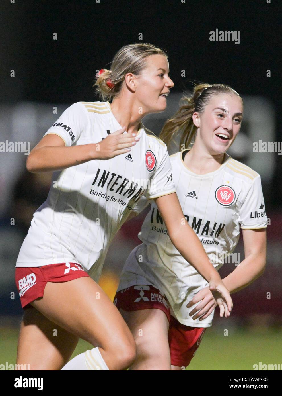 Rooty Hills, Australia. 23rd Mar, 2024. Sophie Harding (L) and Ella ...