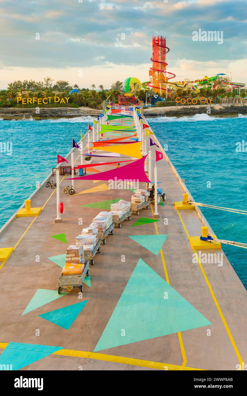 COCO CAY, BAHAMAS - February 1, 2024: Coco Cay is a port located in the ...
