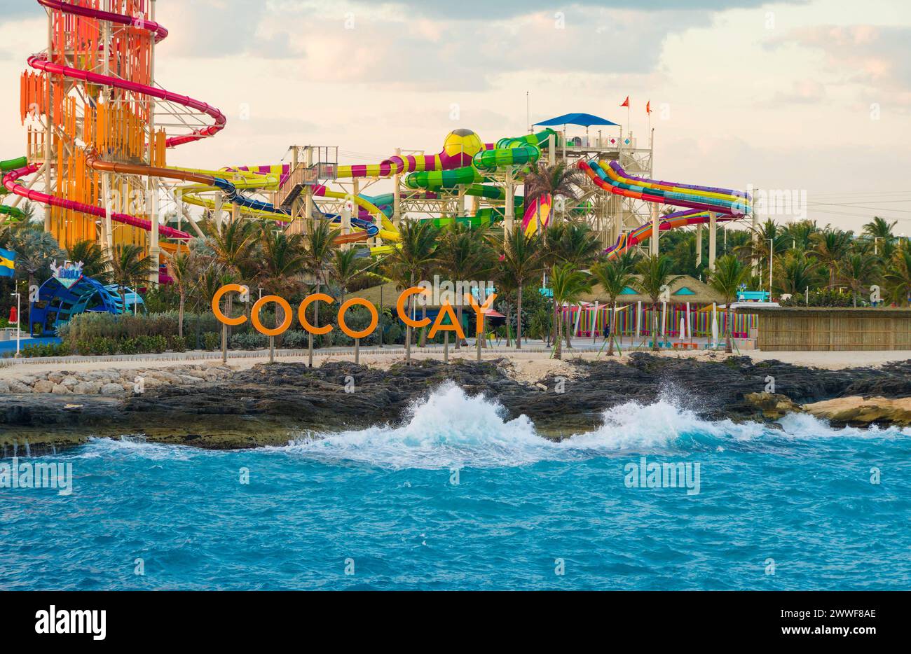 COCO CAY, BAHAMAS - February 1, 2024: Coco Cay is a port located in the ...