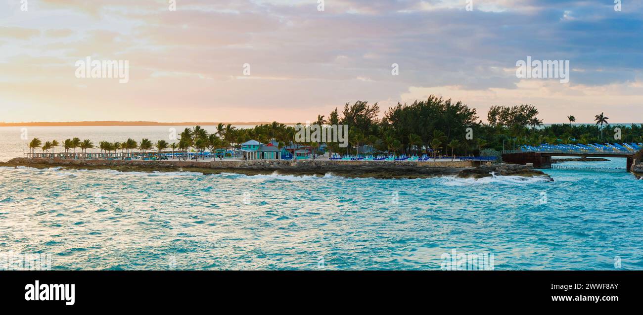 COCO CAY, BAHAMAS - February 1, 2024: Coco Cay is a port located in the ...