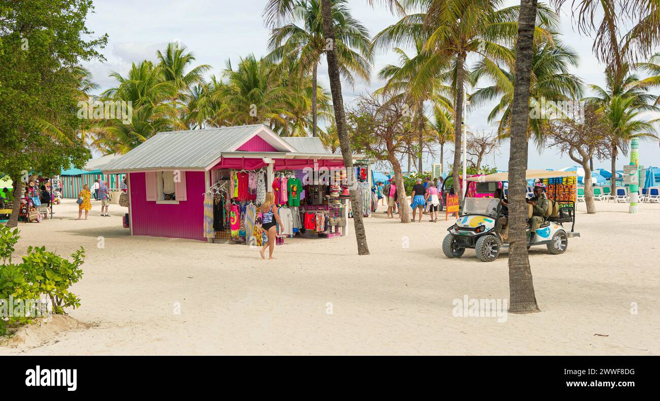 COCO CAY, BAHAMAS - February 1, 2024: Coco Cay is a port located in the ...