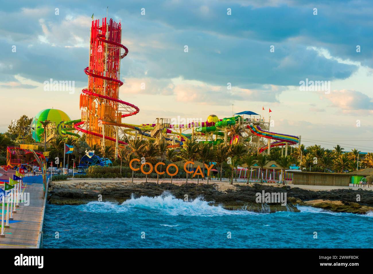 COCO CAY, BAHAMAS - February 1, 2024: Coco Cay is a port located in the ...