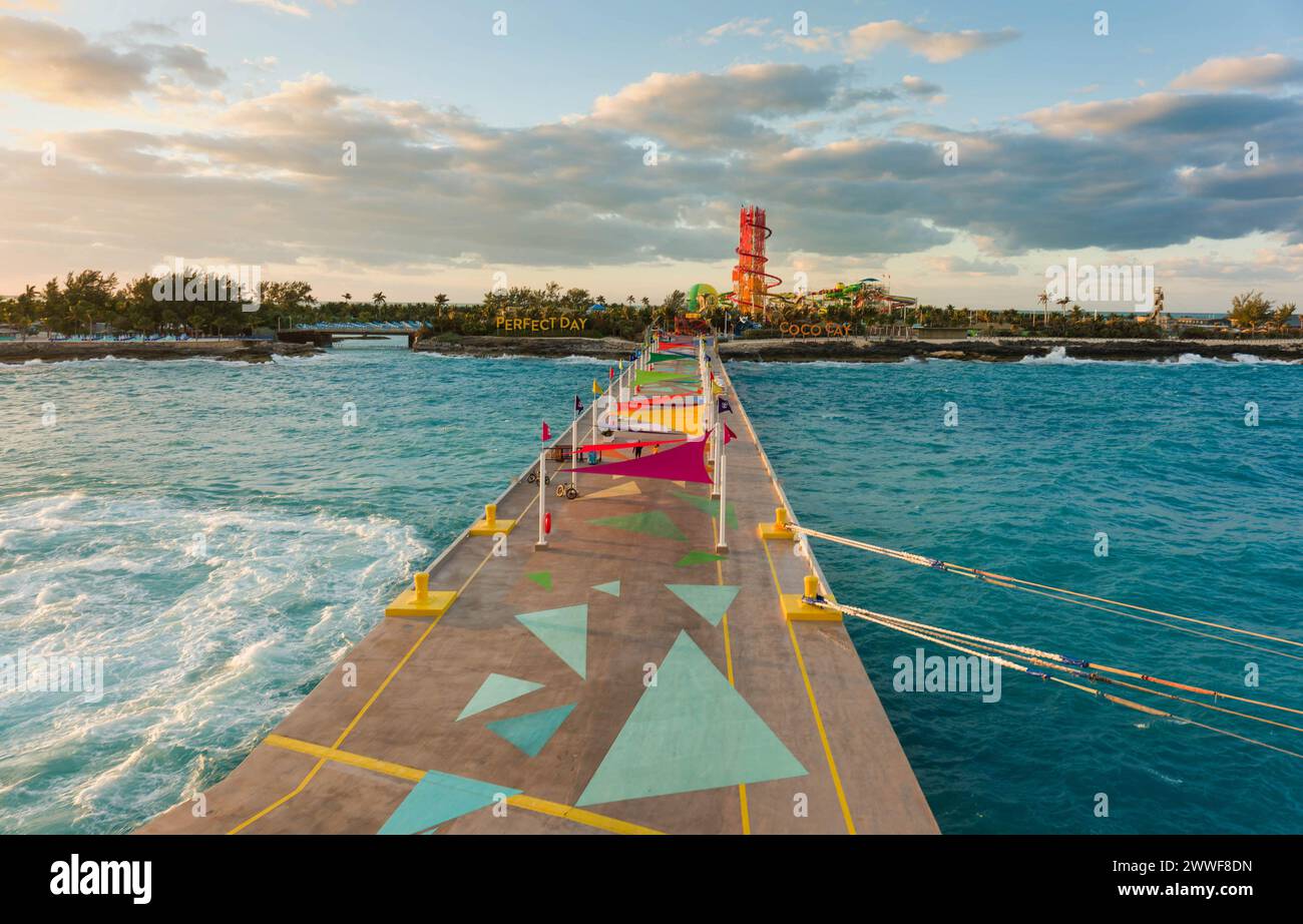 COCO CAY, BAHAMAS - February 1, 2024: Coco Cay is a port located in the ...