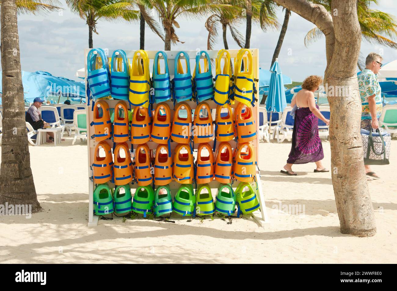 COCO CAY, BAHAMAS - February 1, 2024: Coco Cay is a port located in the ...