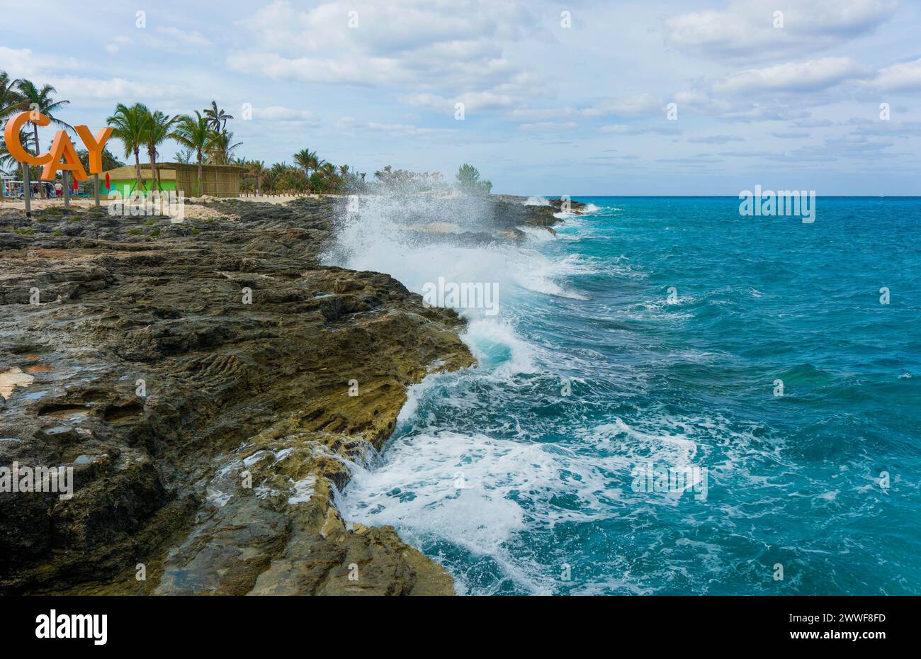 COCO CAY, BAHAMAS - February 1, 2024: Coco Cay is a port located in the ...