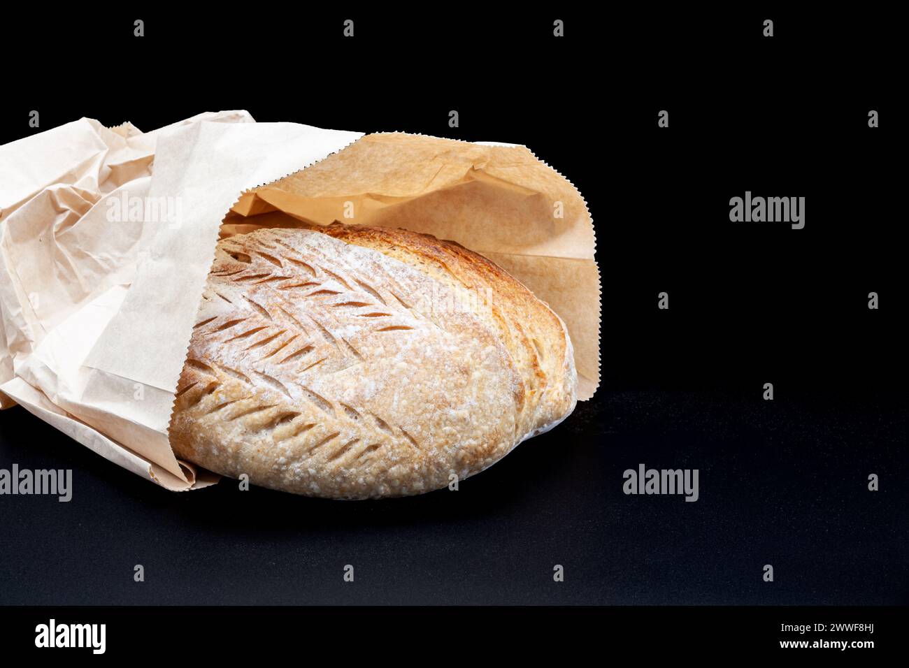 Freshly baked Vermont rye bread with crisp crust and porous texture in ...