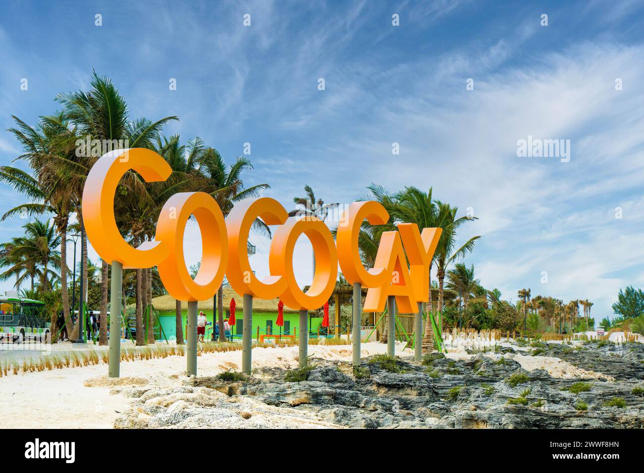 COCO CAY, BAHAMAS - February 1, 2024: Coco Cay is a port located in the ...