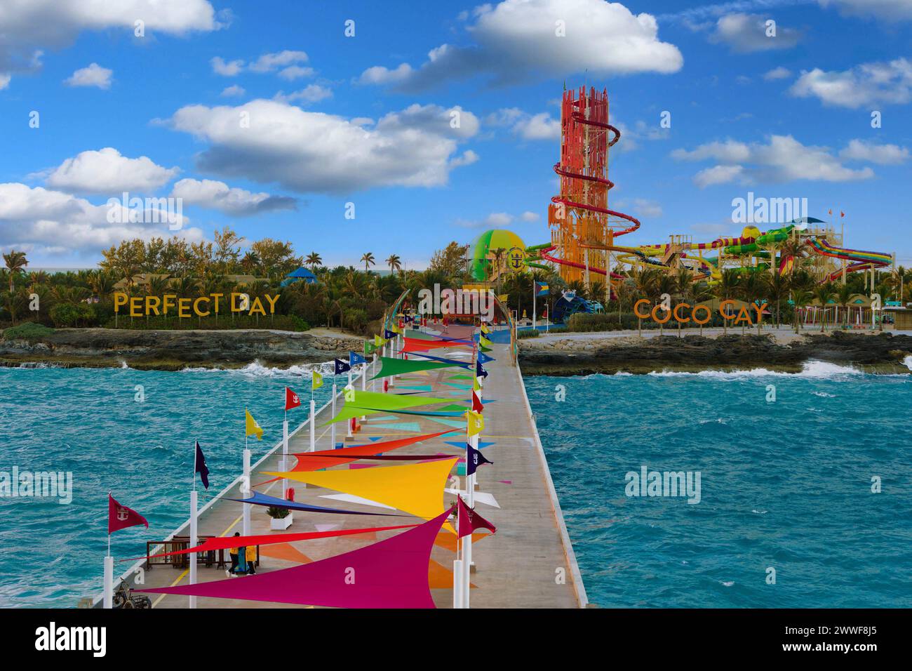 COCO CAY, BAHAMAS - February 1, 2024: Coco Cay is a port located in the ...
