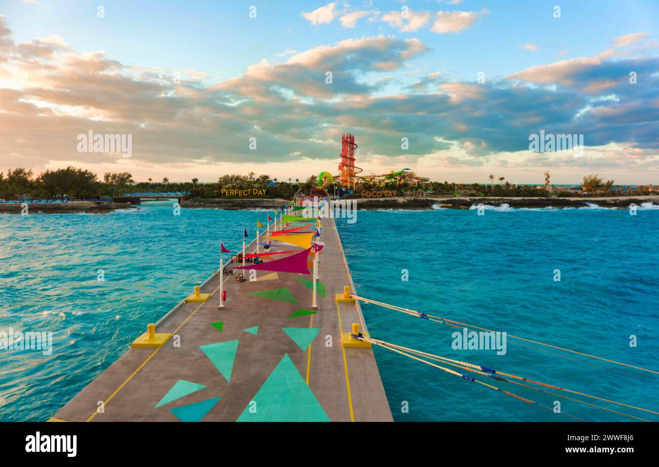 COCO CAY, BAHAMAS - February 1, 2024: Coco Cay is a port located in the ...