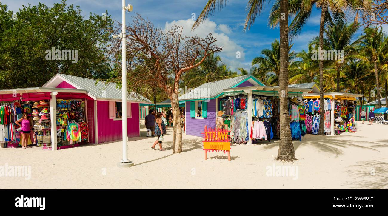 COCO CAY, BAHAMAS - February 1, 2024: Coco Cay is a port located in the ...