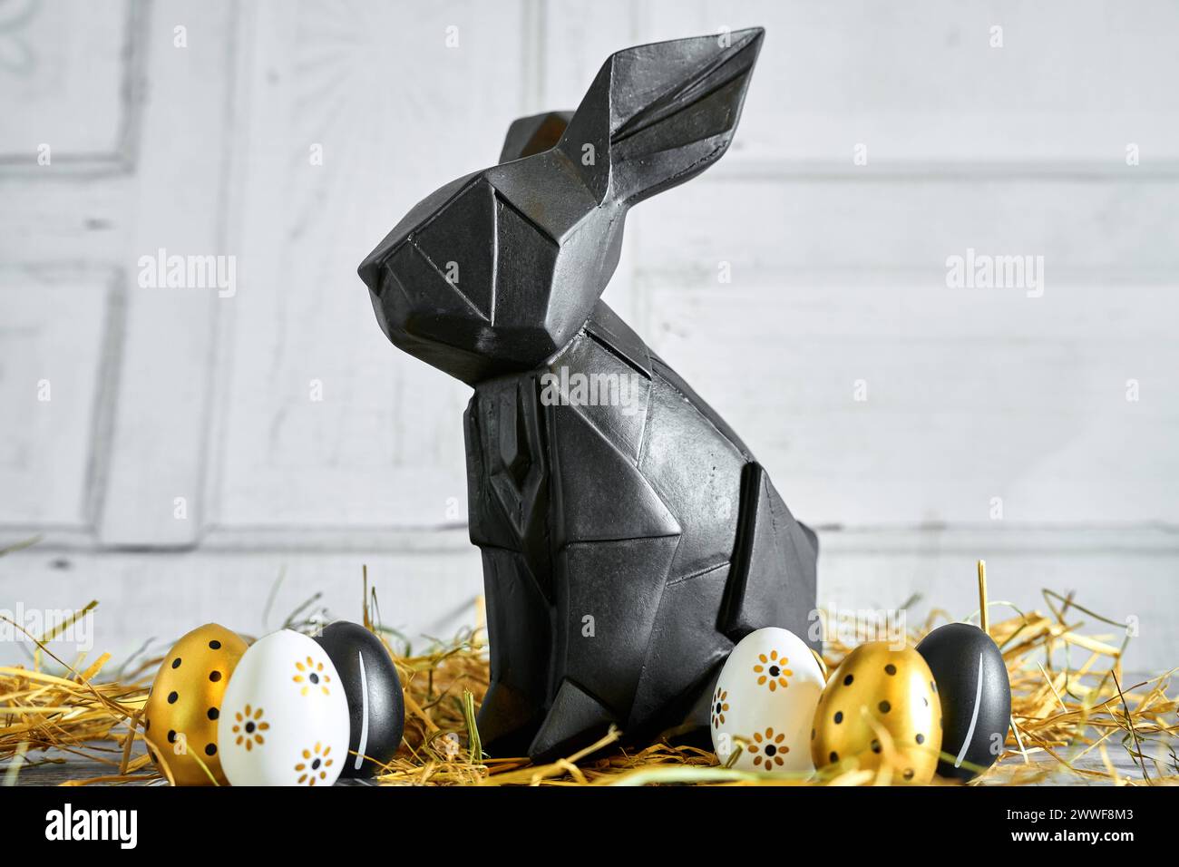 Augsburg, Bavaria, Germany - March 23, 2024: Abstract black Easter ...