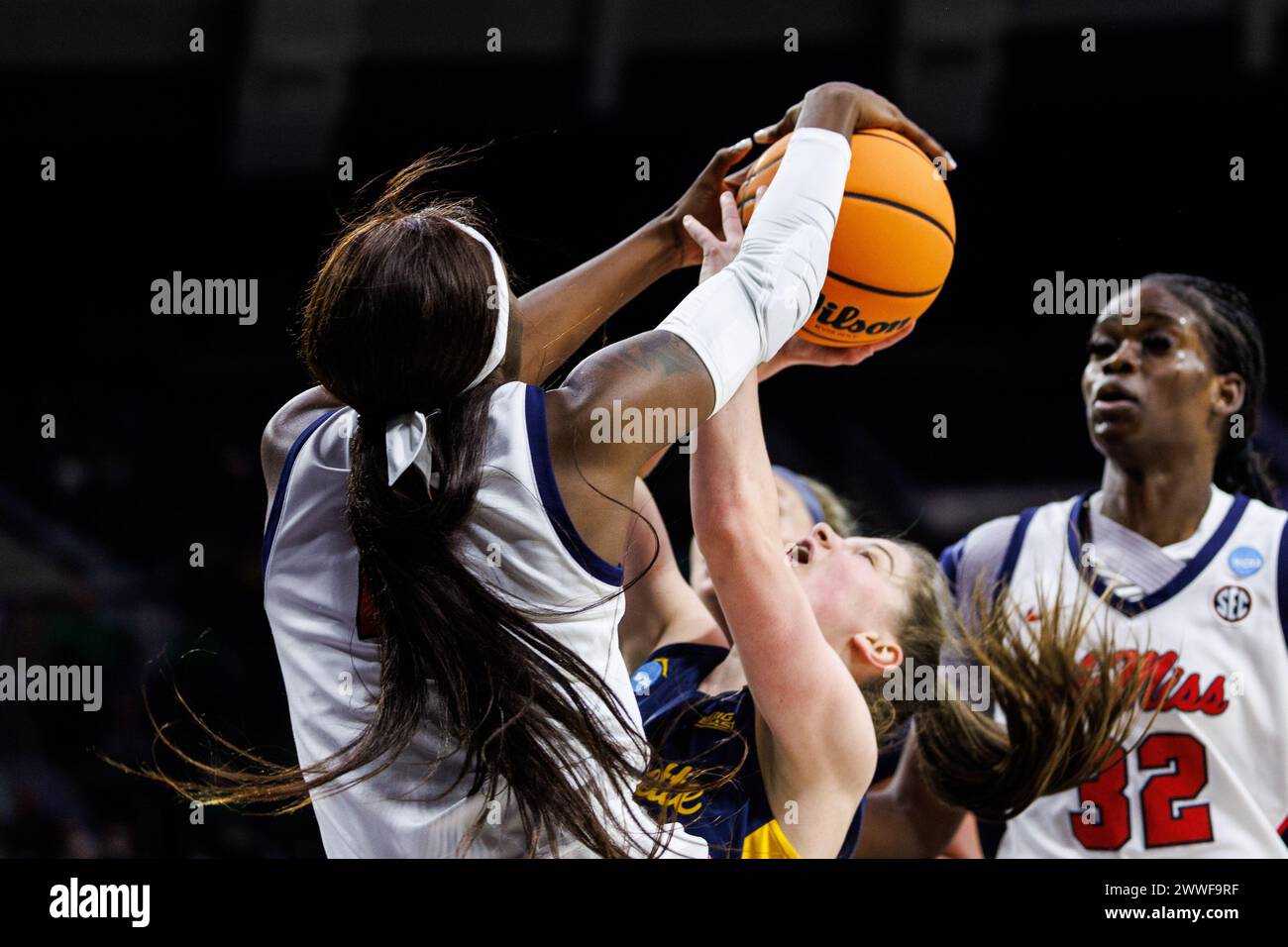 South Bend, Indiana, USA. 23rd Mar, 2024. Mississippi guard Marquesha ...