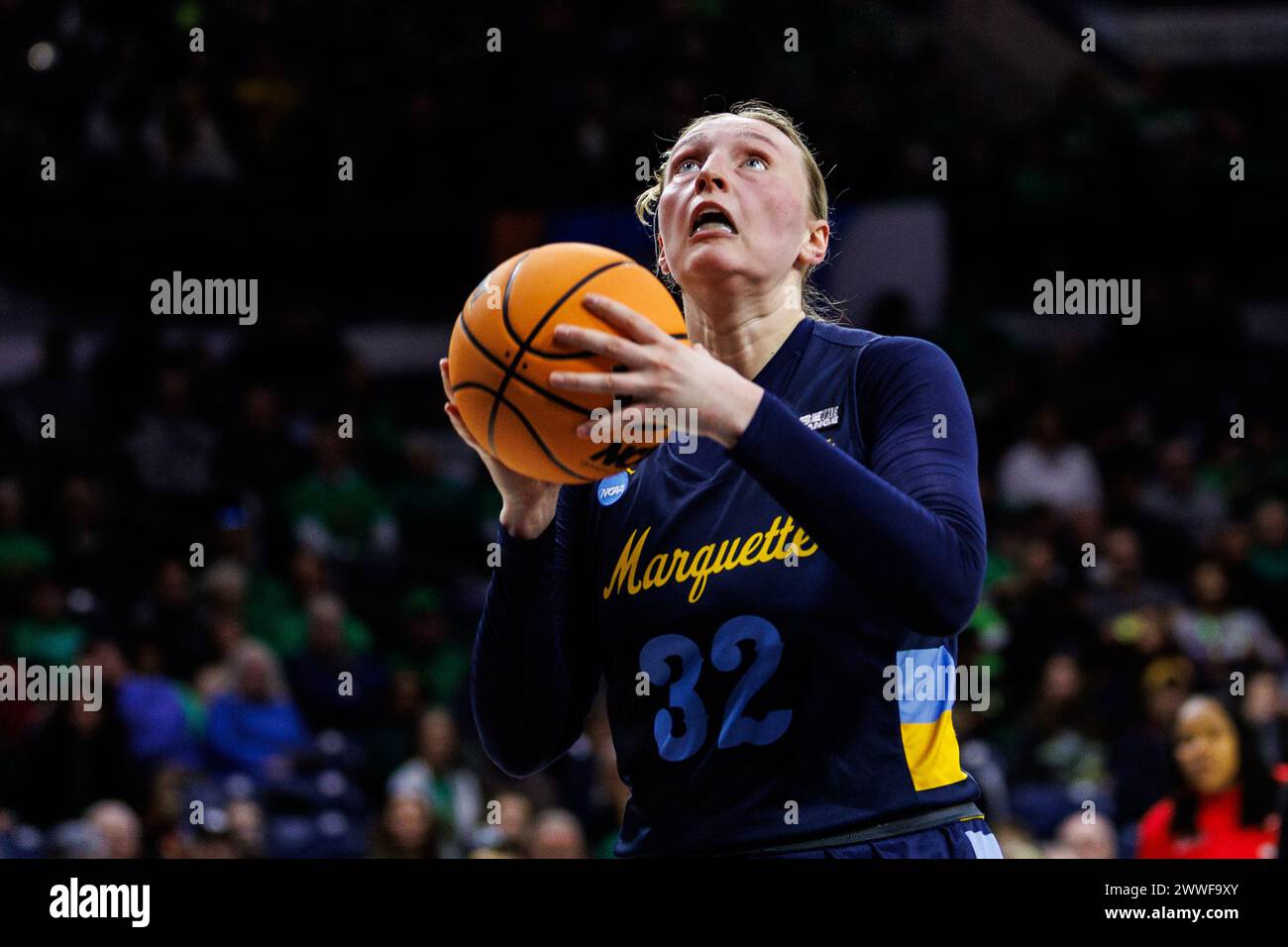 South Bend, Indiana, USA. 23rd Mar, 2024. Marquette forward Liza Karlen ...