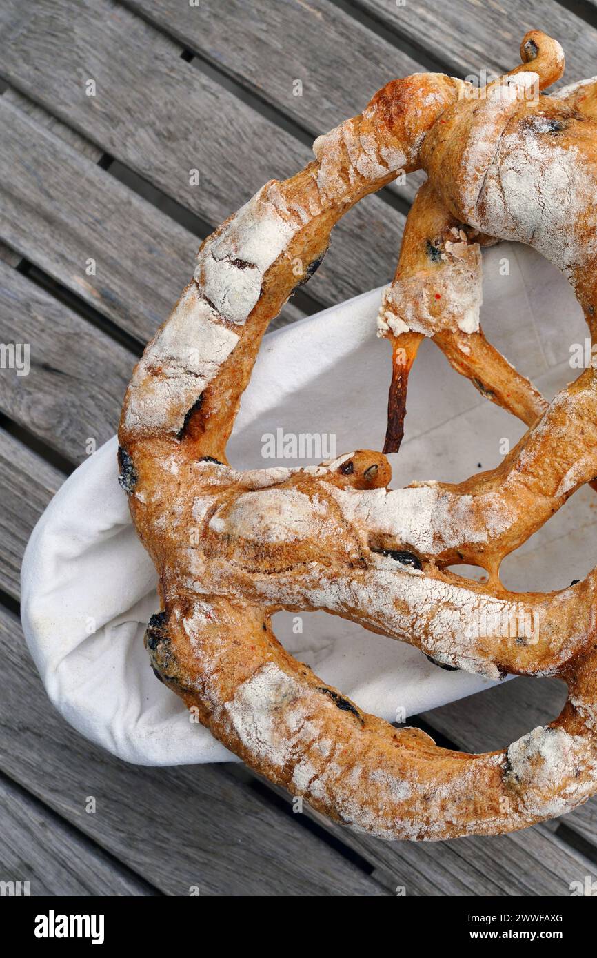 Olive fougasse bread hi-res stock photography and images - Alamy