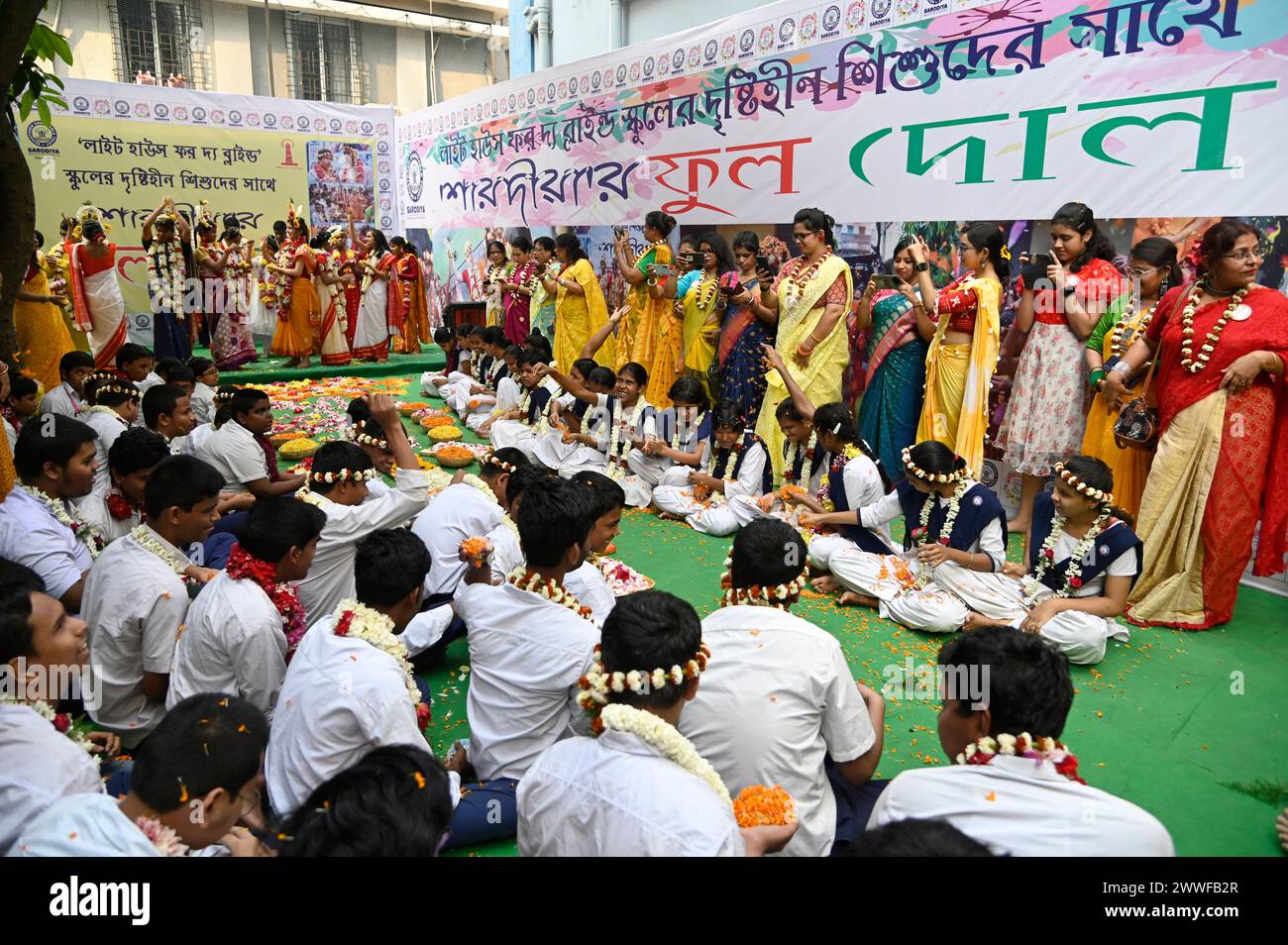 Kolkata, West Bengal, India. 23rd Mar, 2024. Blind Students with ...