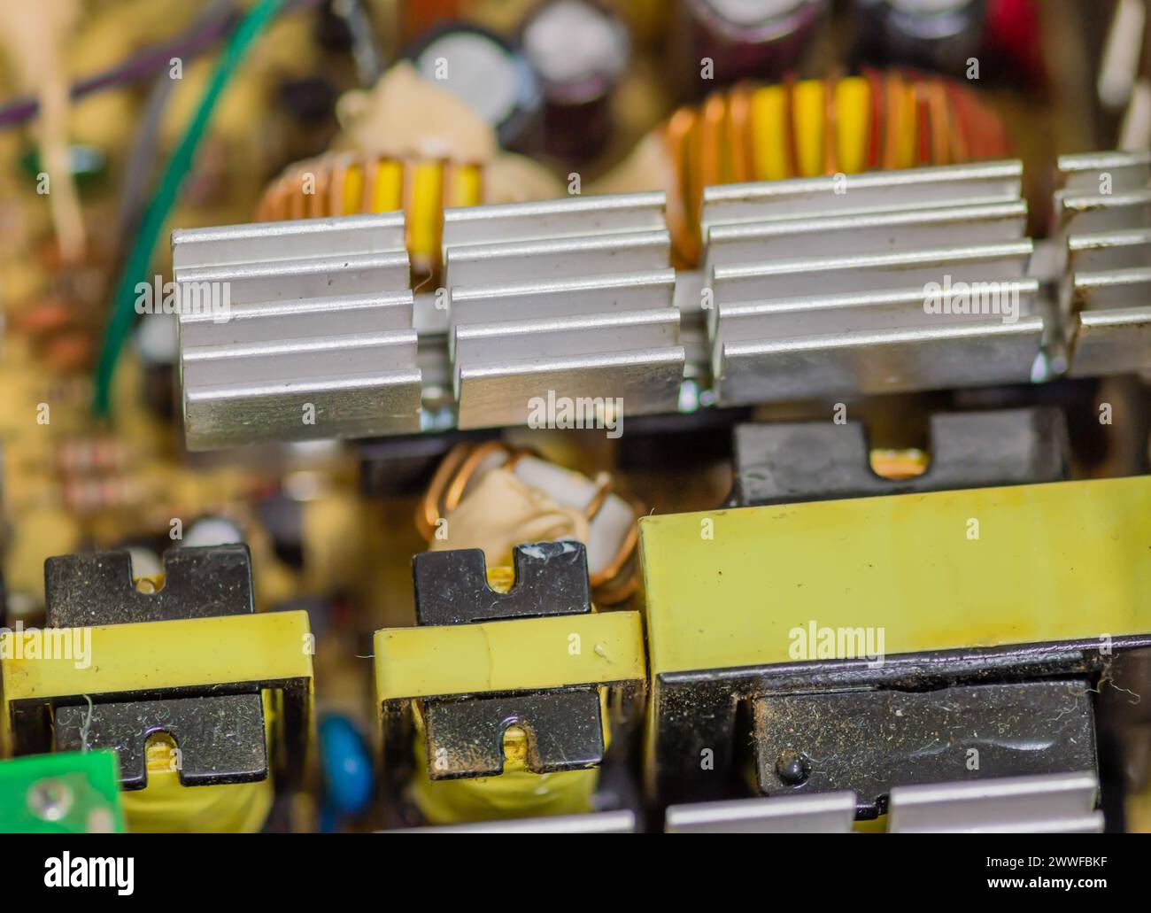 Internal heat sink and electrical components of used atx computer power ...