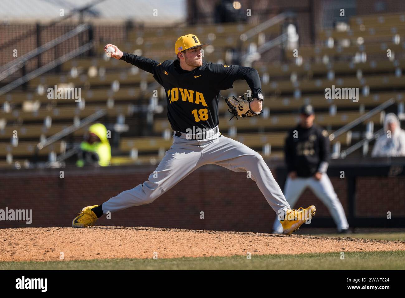 West Lafayette, Indiana, USA. 23rd Mar, 2024. AARON SAVARY (18) of Iowa ...