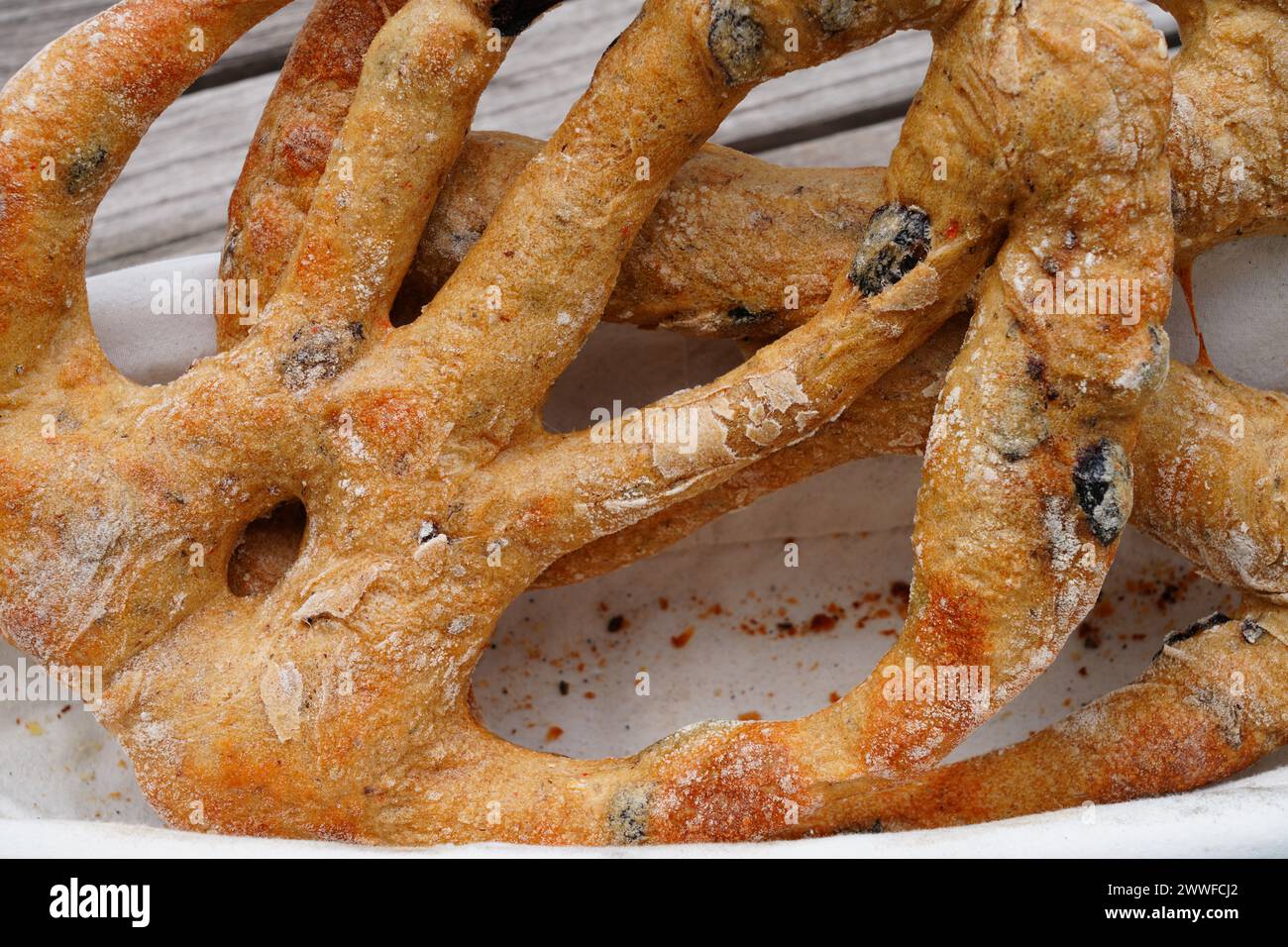 Olive fougasse bread hi-res stock photography and images - Alamy