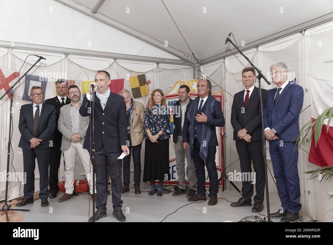 Sete, France. 12th April, 2022. Wolfgang Idiri, general manager of ...