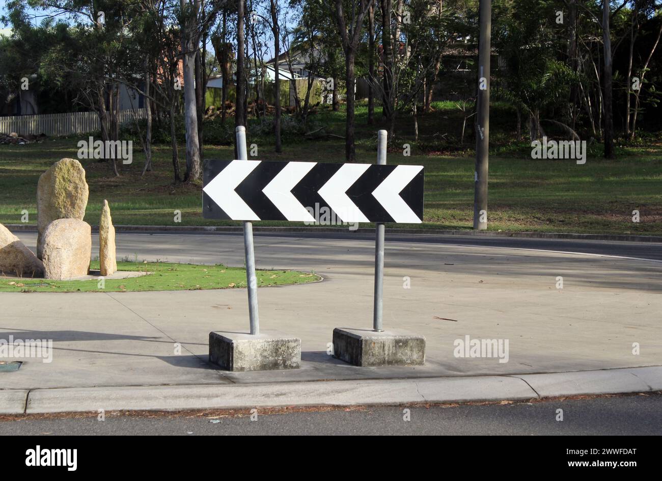 Turn left road sign hi-res stock photography and images - Alamy