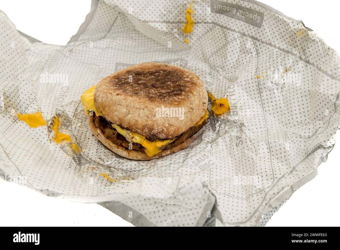 Winneconne, WI - 23 March 2024: A package of Chick fil A sausage egg ...