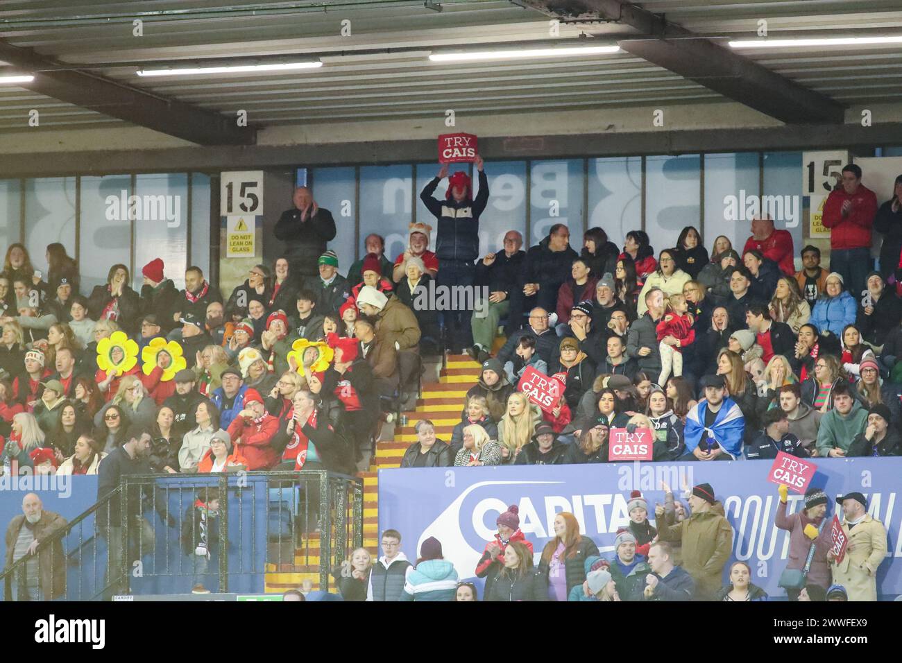Cardiff, UK. 23rd Mar, 2024. Cardiff, Wales, March 23rd 2024 Crowd ...