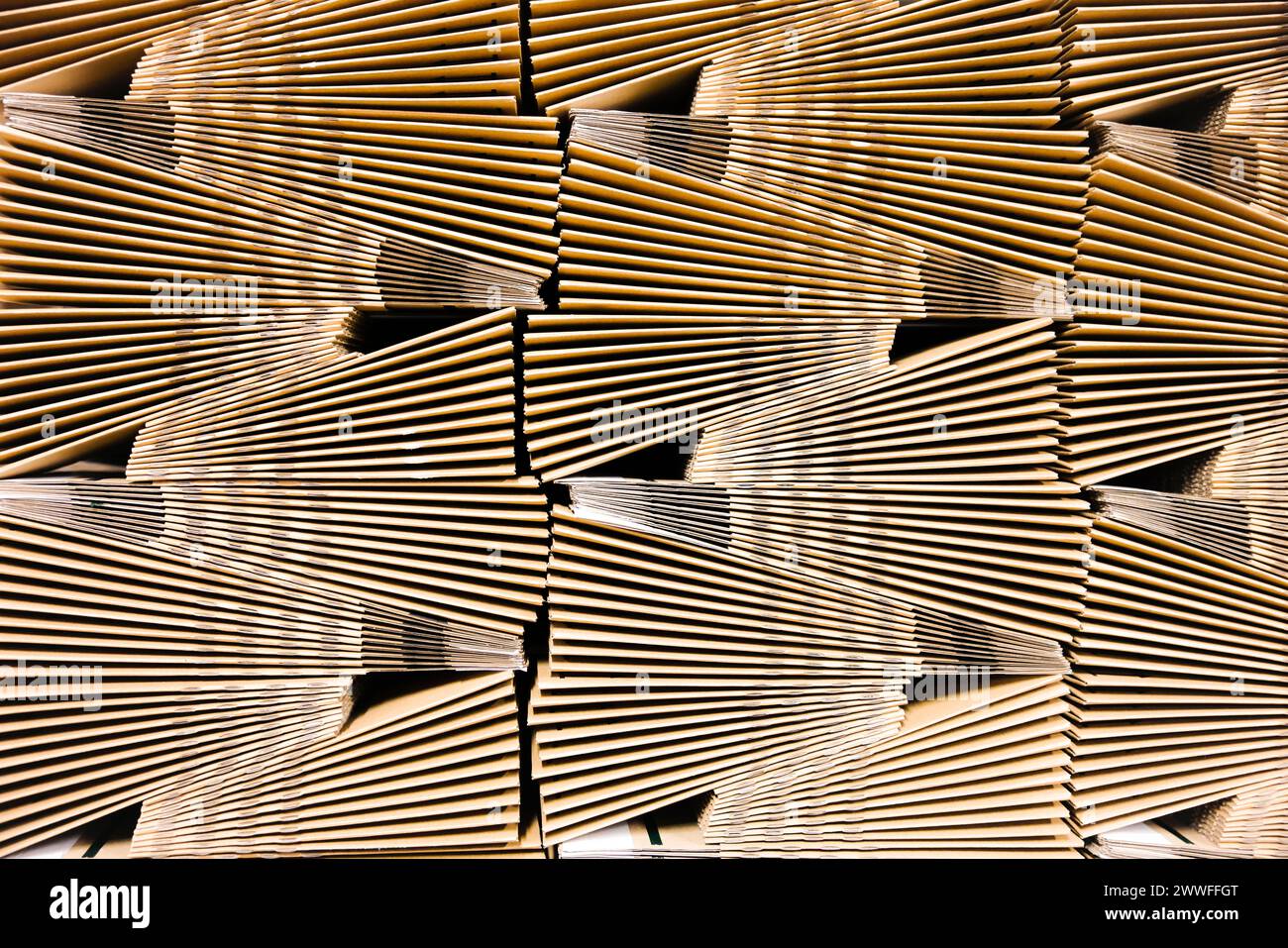 Cardboard packaging, stack of cardboard boxes for shipping in a ...