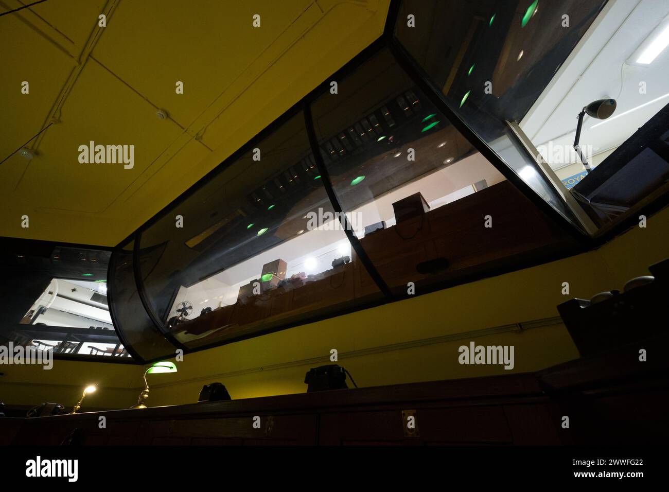The overhead Control Room viewed from the Operations Room in the Battle ...