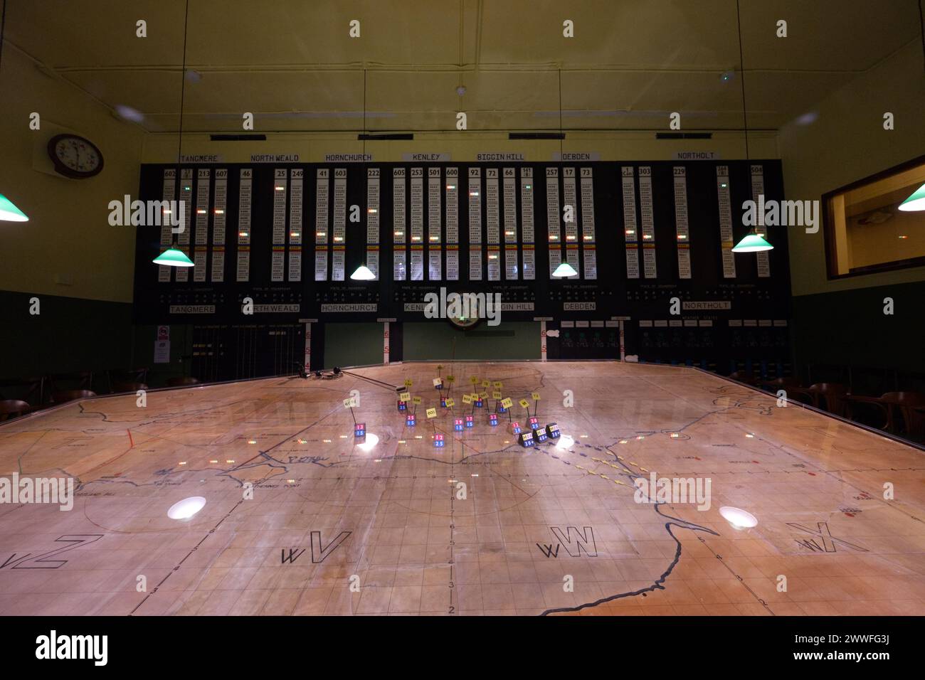 No. 11 Group Operations Room in the Battle of Britain Bunker Stock ...
